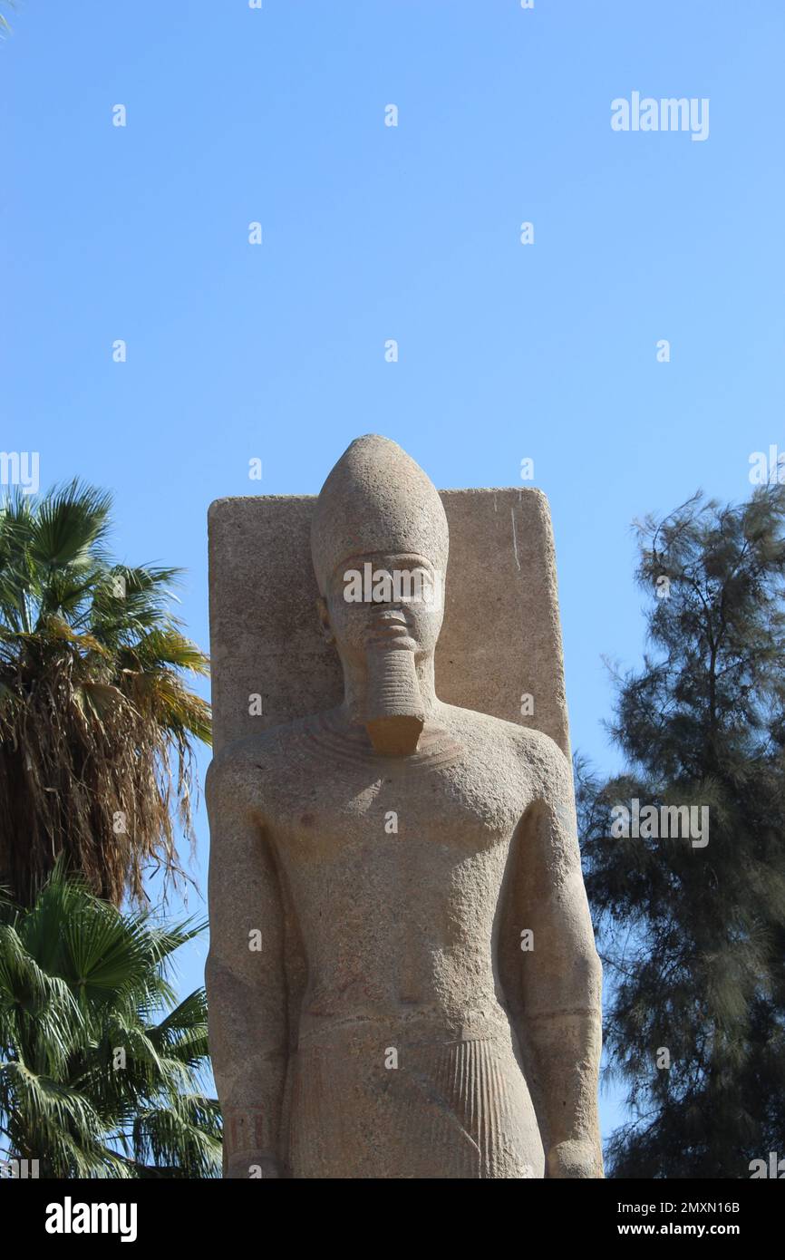 Statue of Rameses II in Mit Rahina Museum Stock Photo - Alamy