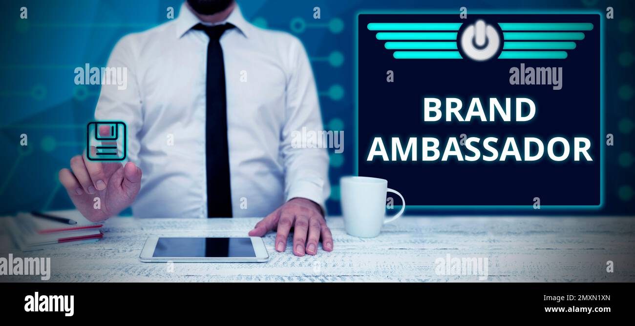 Conceptual display Brand Ambassador. Business overview agent accredited ...