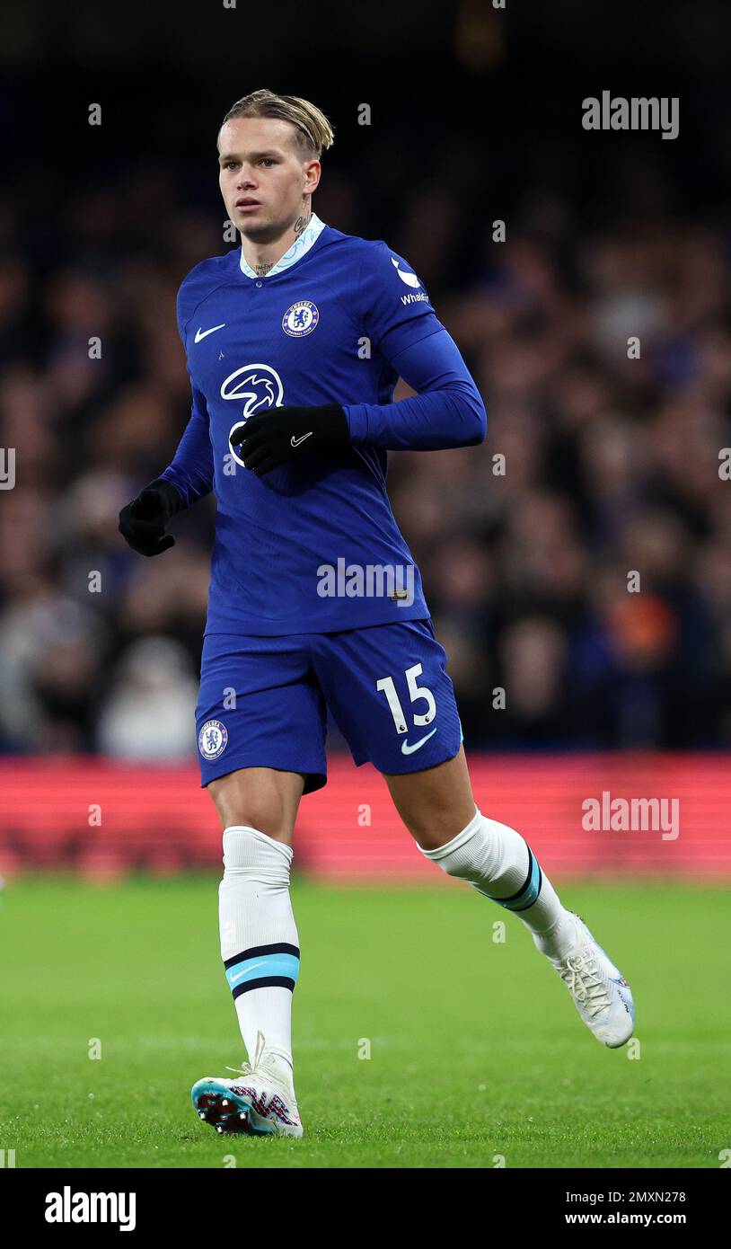 London, UK. 3rd February 2023. Mykhailo Mudryk of Chelsea during the ...