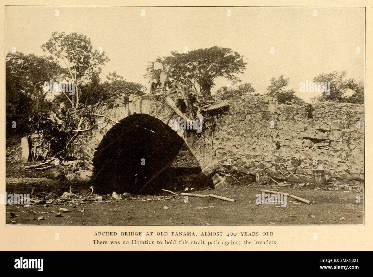 Arched Bridge at Old Panama, Almost 400 Years Old from the book Panama ...