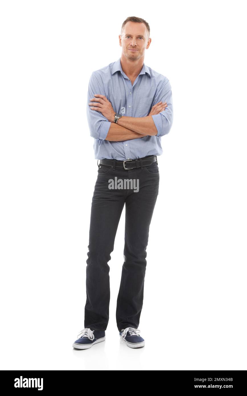 Tall handsome man standing on Cut Out Stock Images & Pictures - Alamy