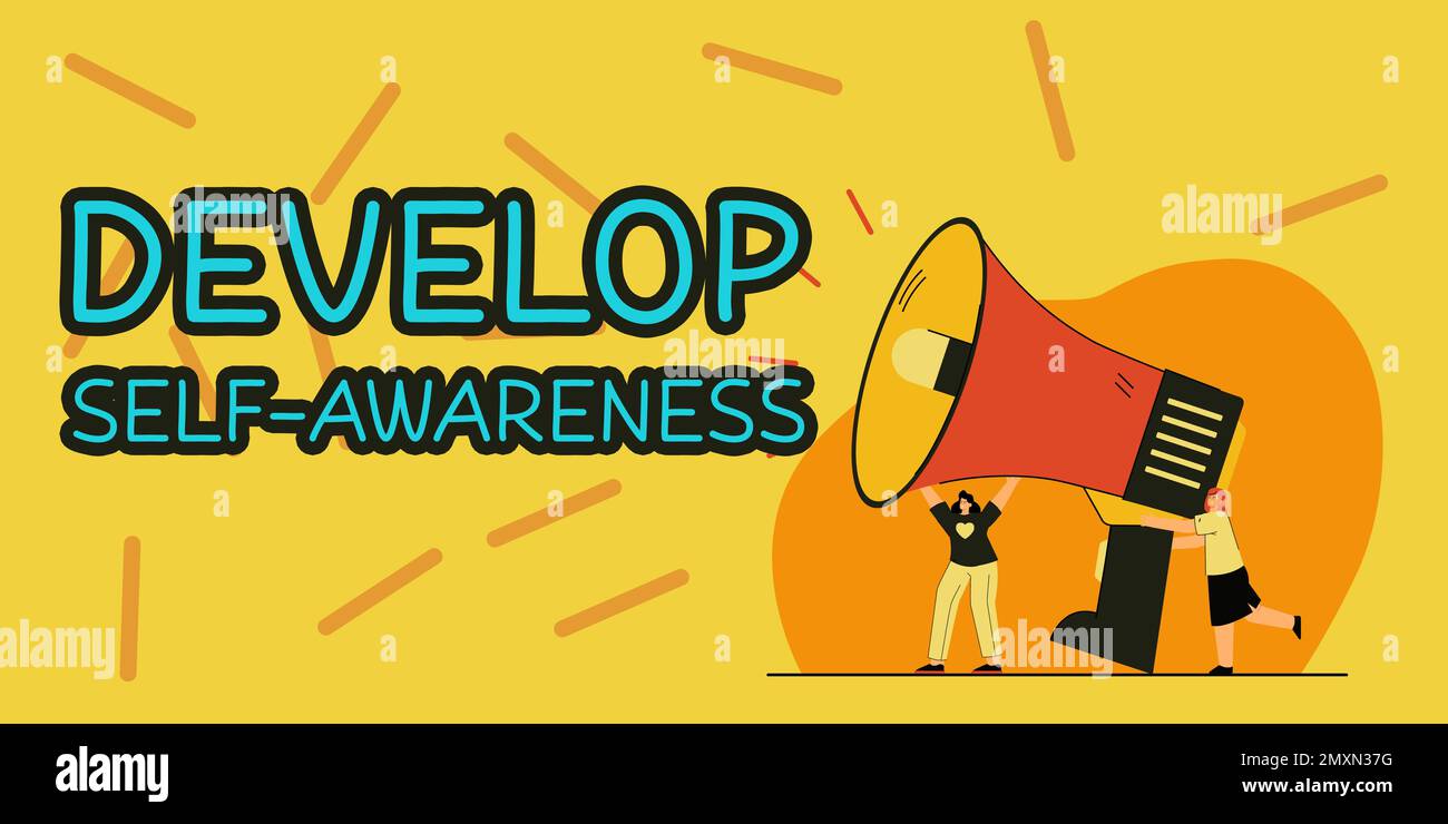 Inspiration showing sign Develop Self Awareness, Internet Concept ...