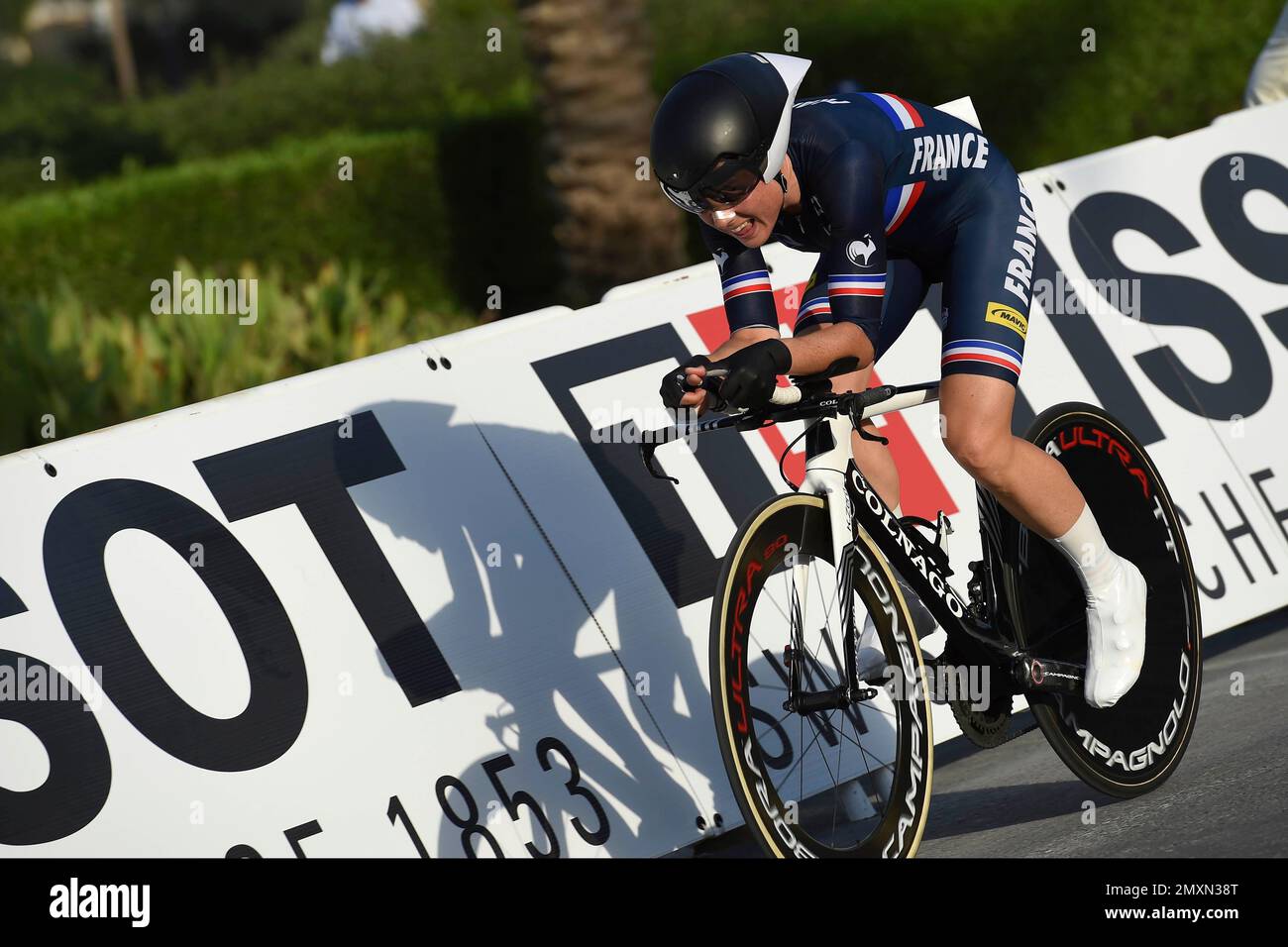 Audrey Cordon of France competes during the race of the women's Elite ...
