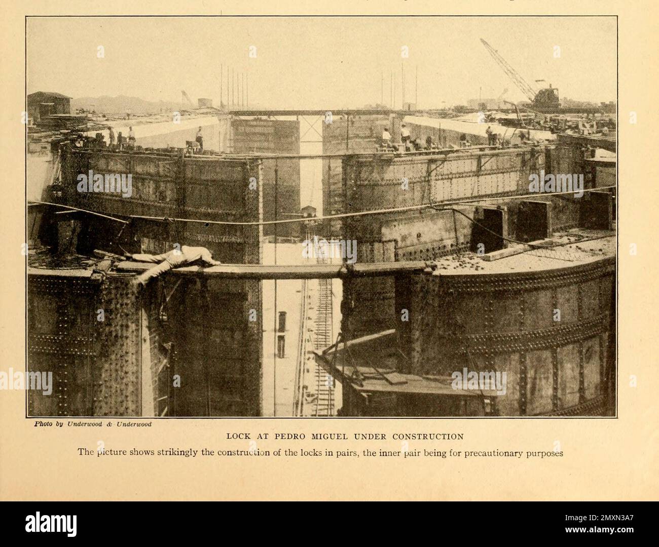 Lock at Pedro Miguel Under Construction The picture shows strikingly ...