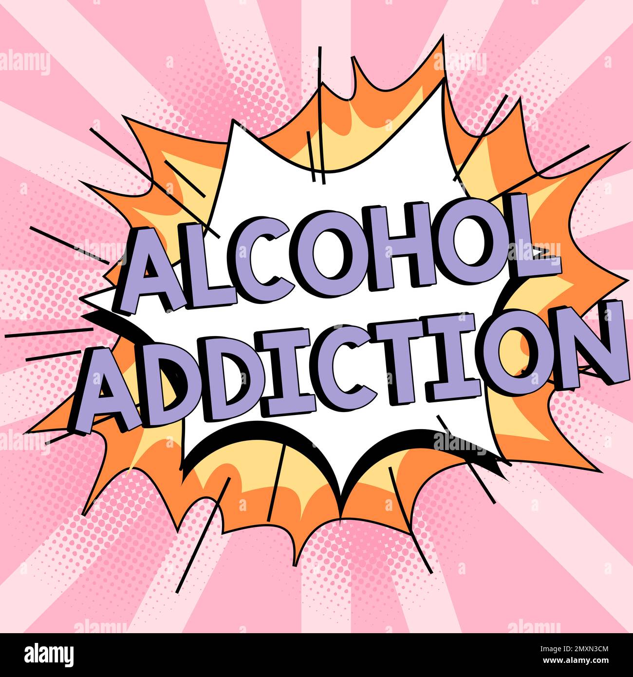 Text caption presenting Alcohol Addiction, Business overview ...