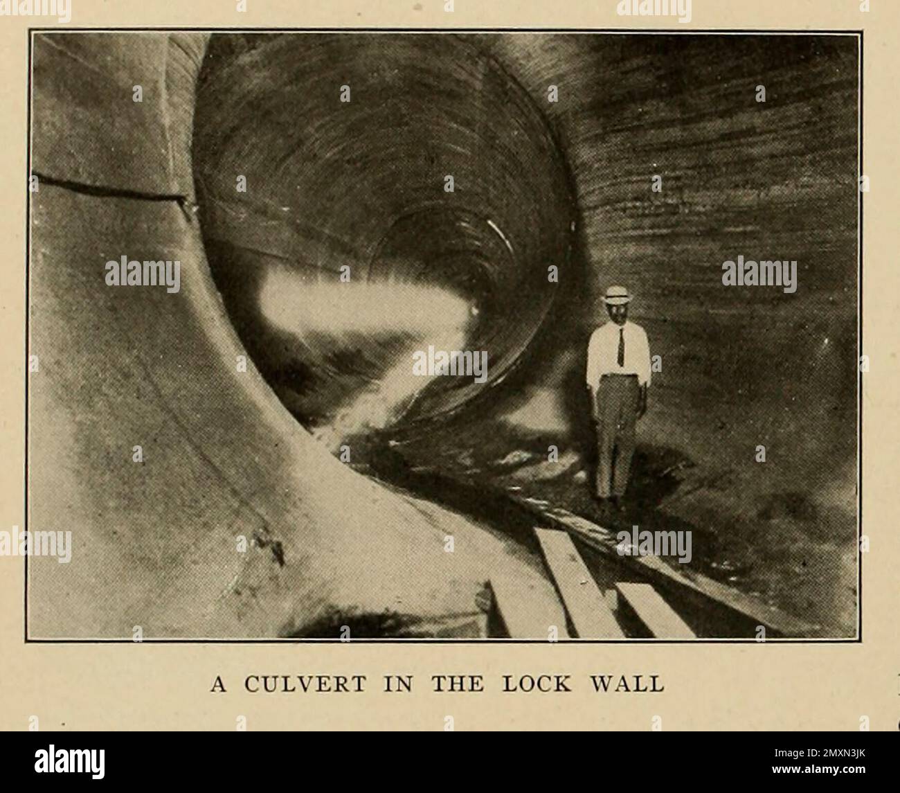 A Culvert in the Lock Wall from the book Panama and the Canal in ...