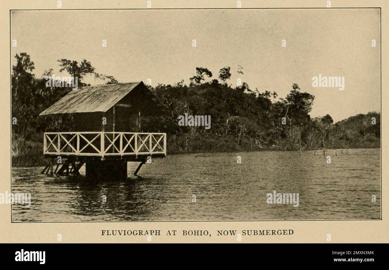 Fluviograph at Bohio. now Submerged from the book Panama and the Canal ...