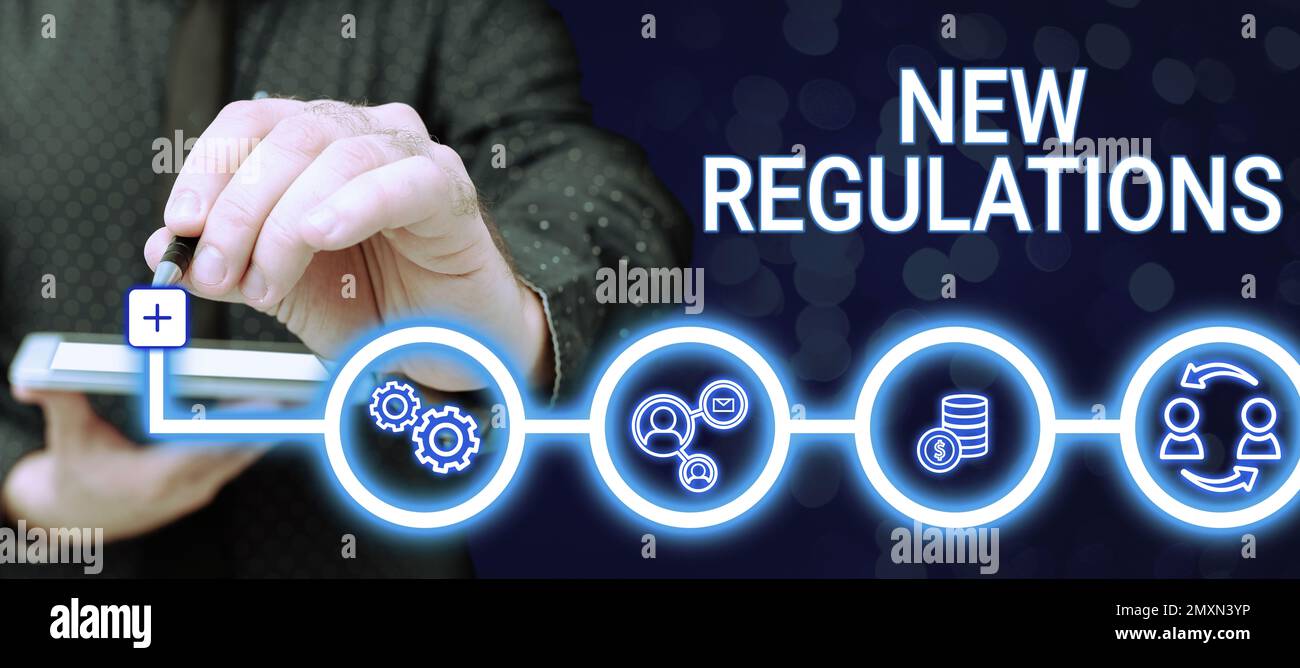 Conceptual caption New Regulations. Business concept Regulation ...