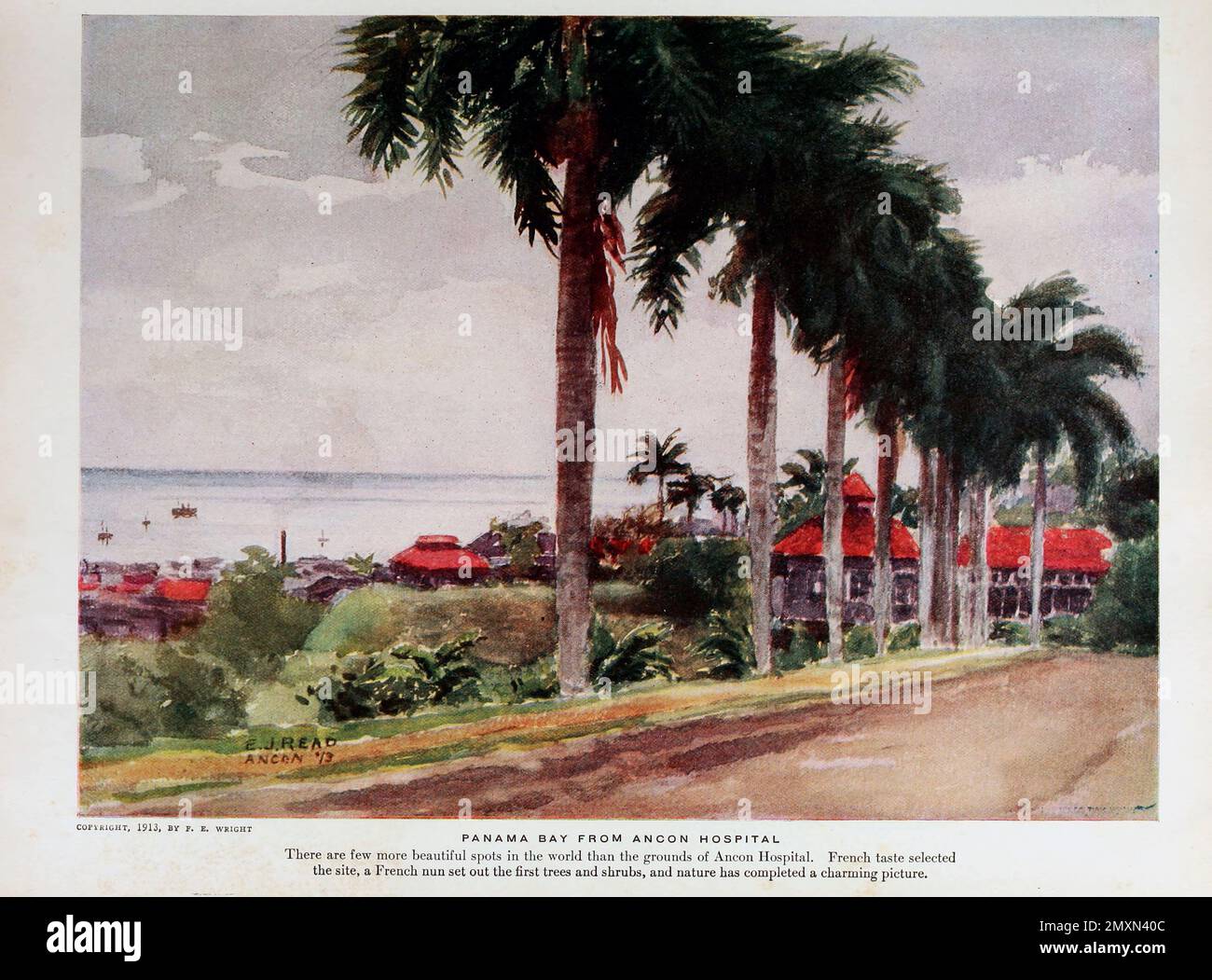 Panama Bay from the French designed and built Ancon Hospital from the ...