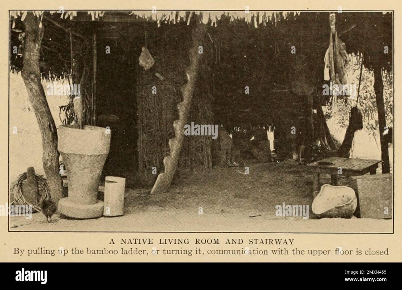 A Native Living Room and Stairway from the book Panama and the Canal in ...