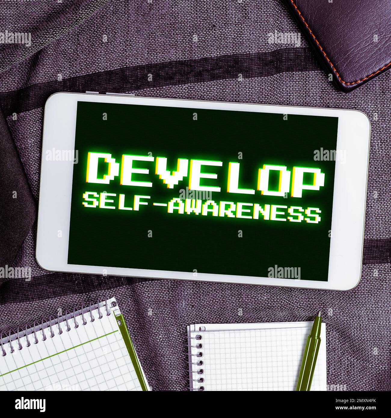 Sign displaying Develop Self Awareness. Conceptual photo Improve sharp ...