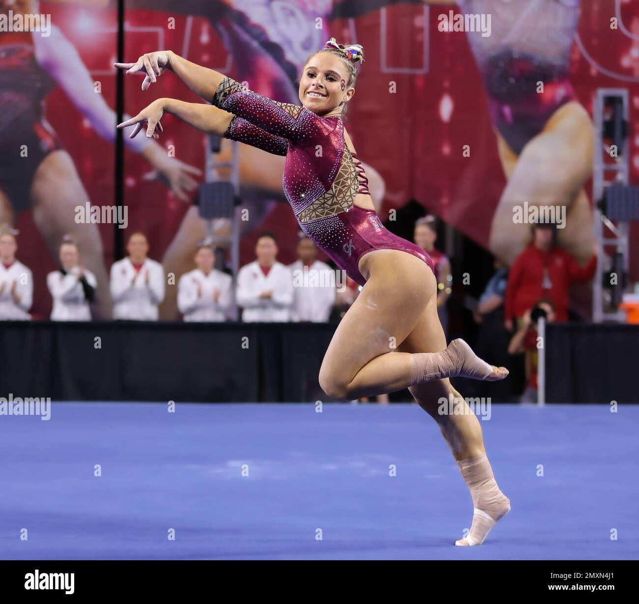 Norman, OK, USA. 3rd Feb, 2023. Oklahoma's Ragan Smith competes on the ...
