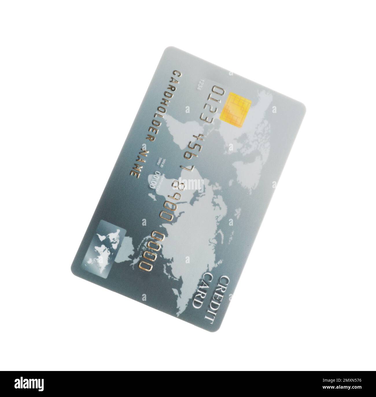 Grey plastic credit card isolated on white Stock Photo - Alamy