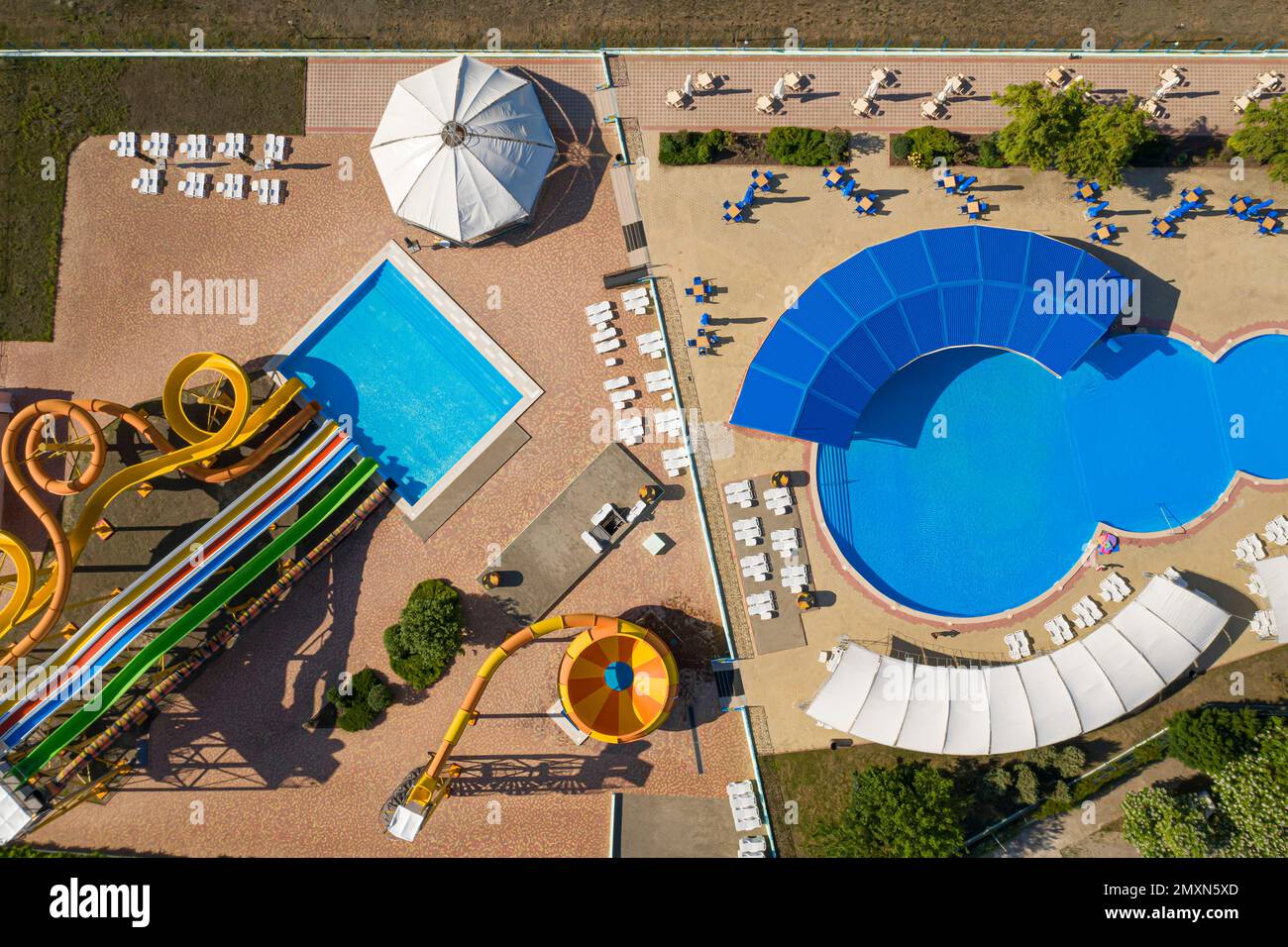 Aerial view water park hi-res stock photography and images - Alamy