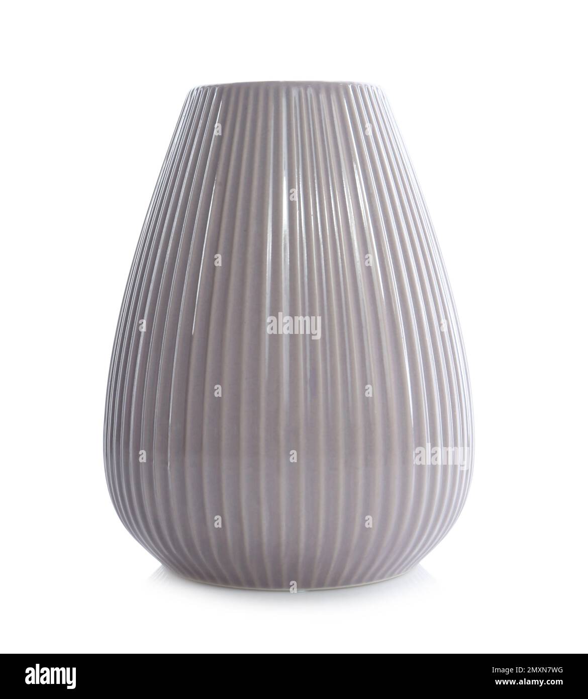 Stylish empty ceramic vase isolated on white Stock Photo - Alamy