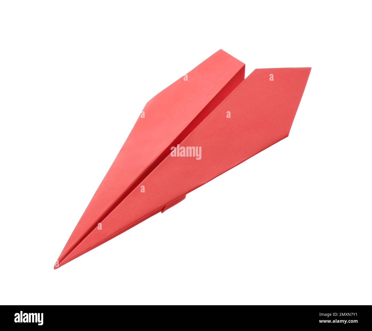 Handmade red paper plane isolated on white Stock Photo - Alamy