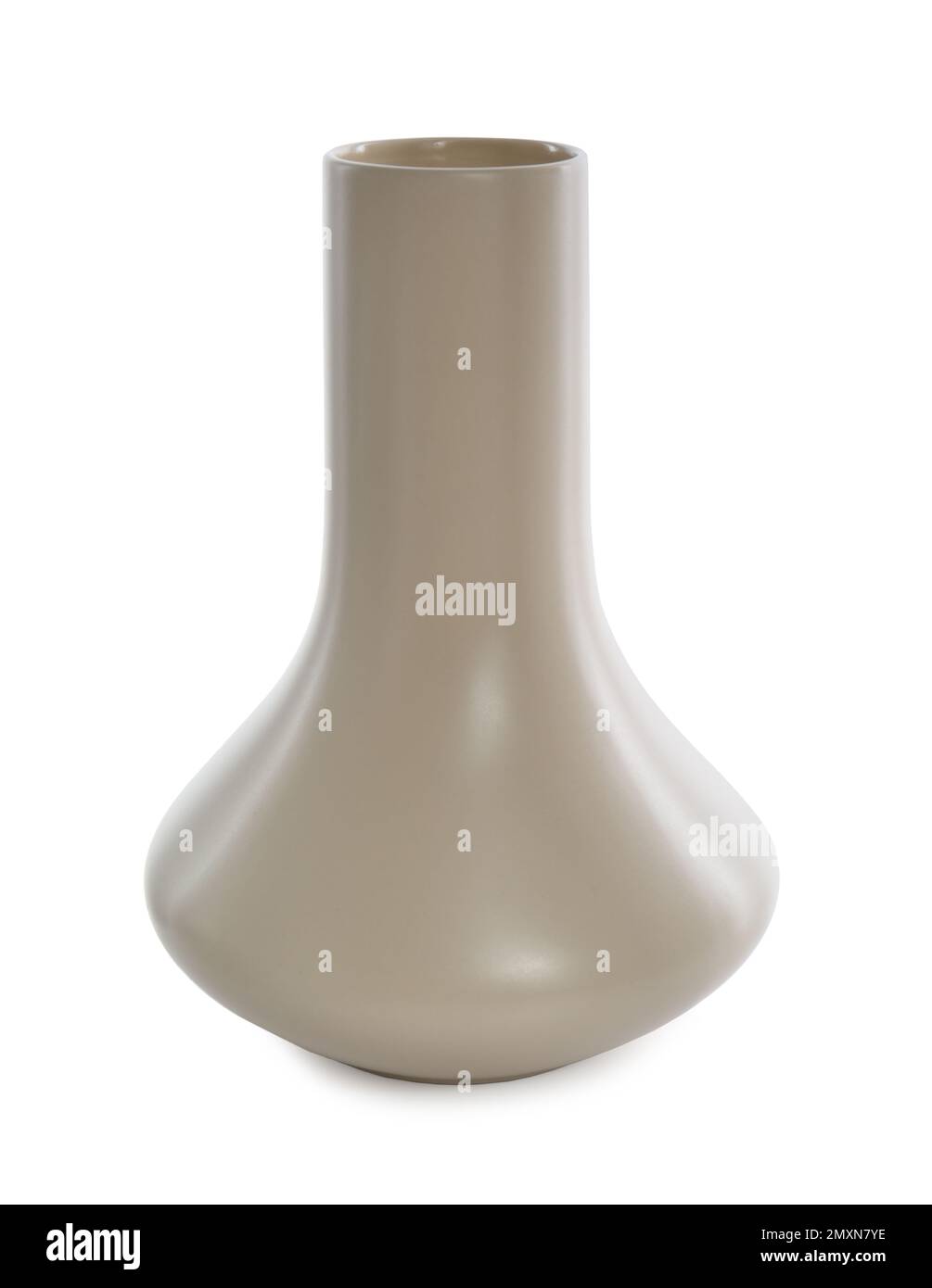 Stylish empty ceramic vase isolated on white Stock Photo - Alamy