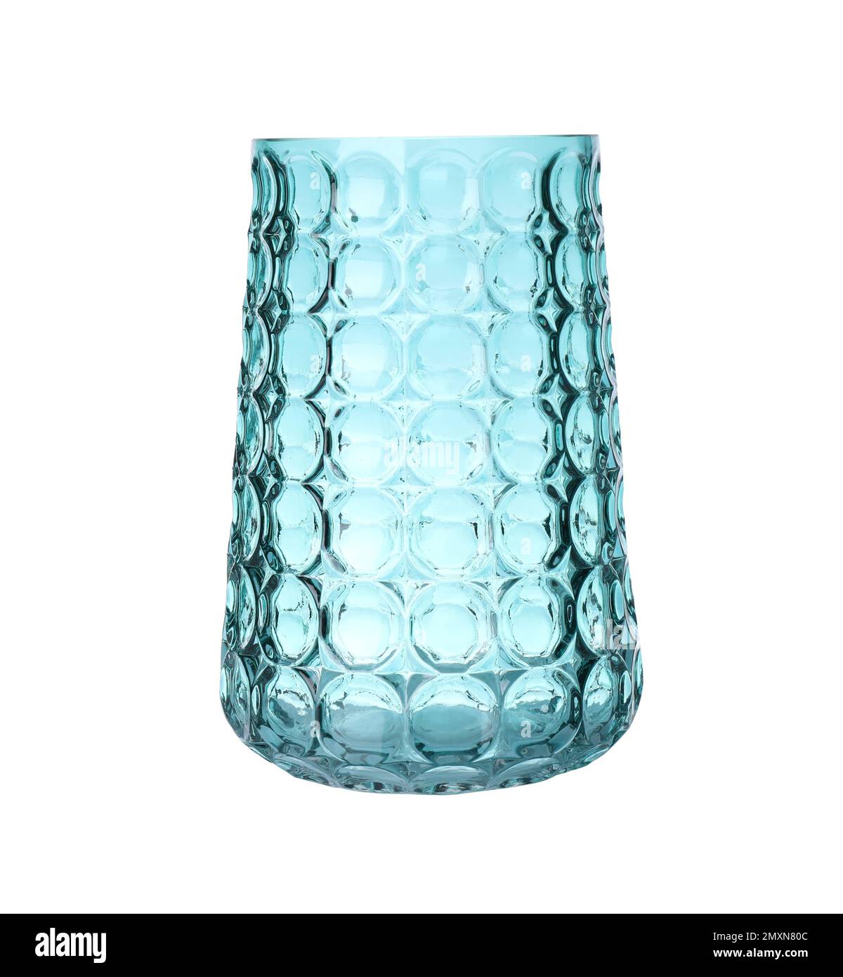 Stylish empty glass vase isolated on white Stock Photo - Alamy