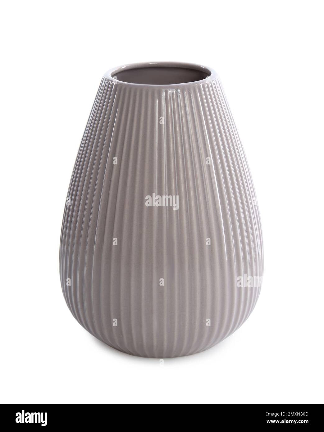 Stylish empty ceramic vase isolated on white Stock Photo - Alamy