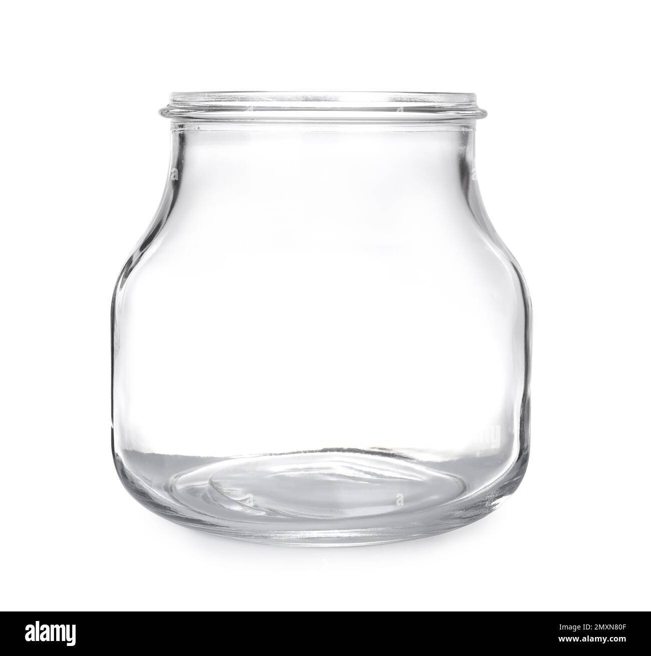Stylish empty glass vase isolated on white Stock Photo - Alamy