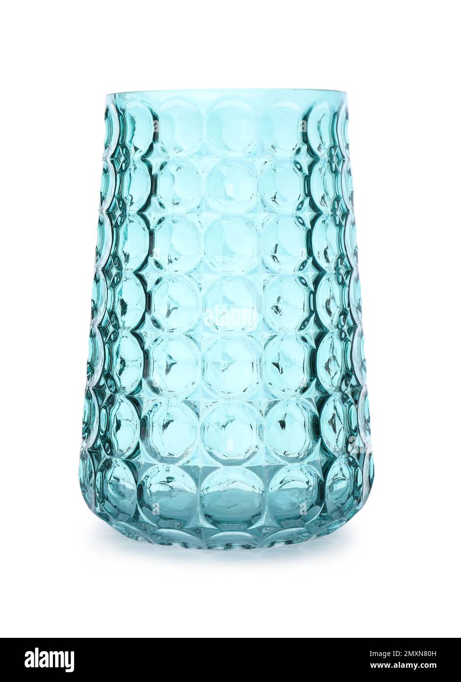 Stylish empty glass vase isolated on white Stock Photo - Alamy