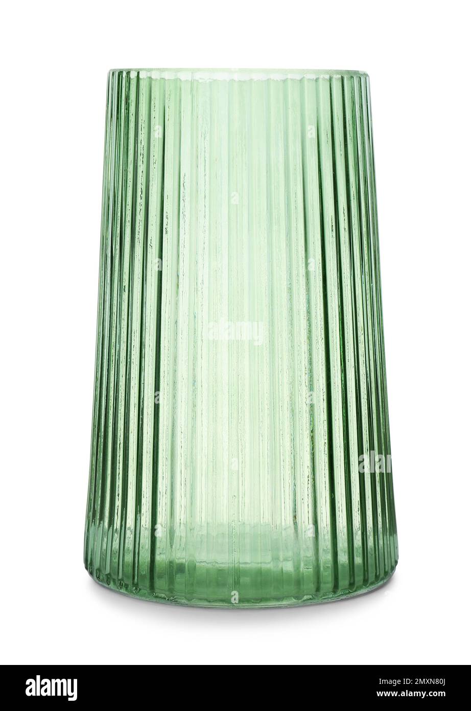 Stylish empty glass vase isolated on white Stock Photo - Alamy