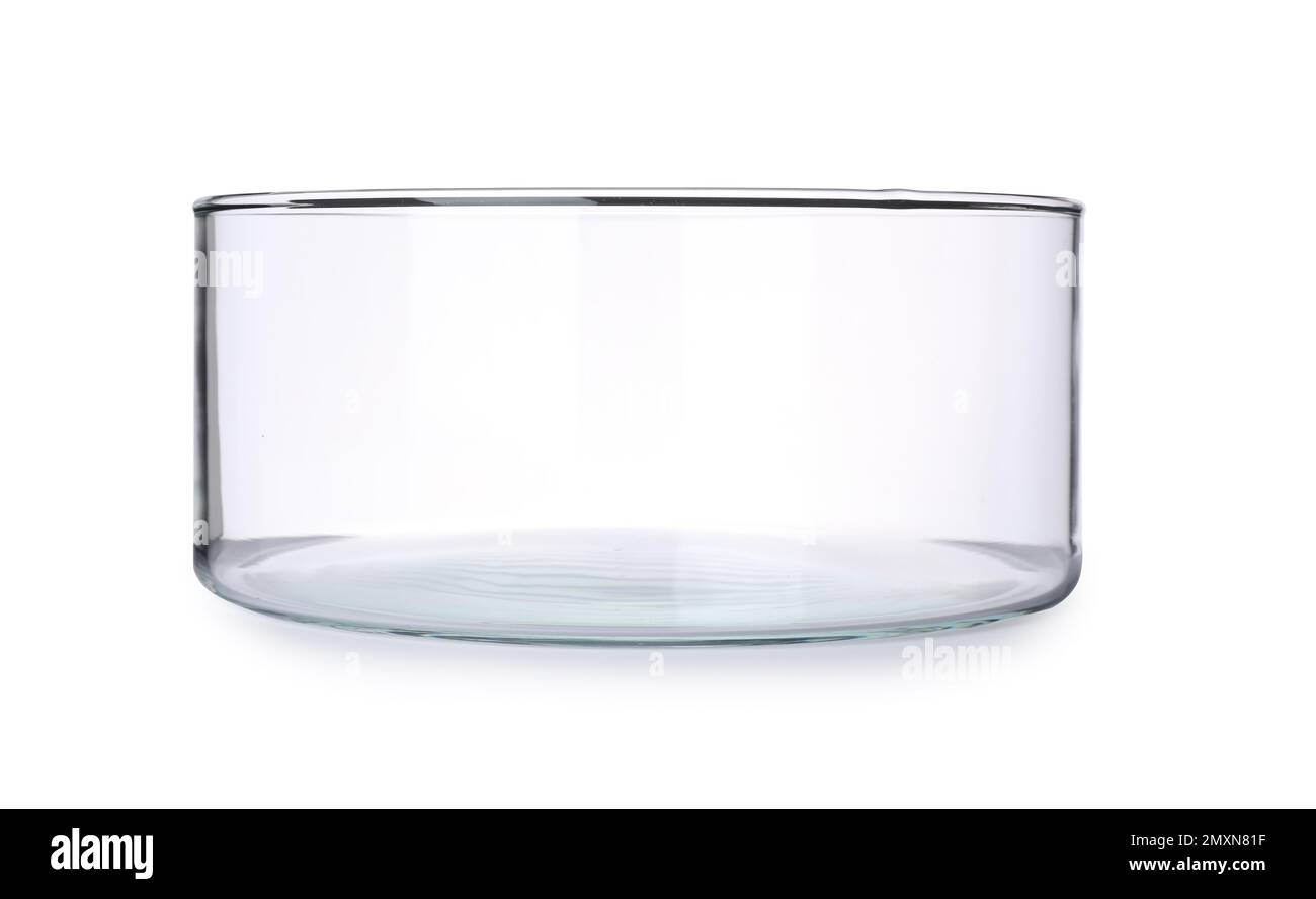 Stylish empty glass vase isolated on white Stock Photo - Alamy