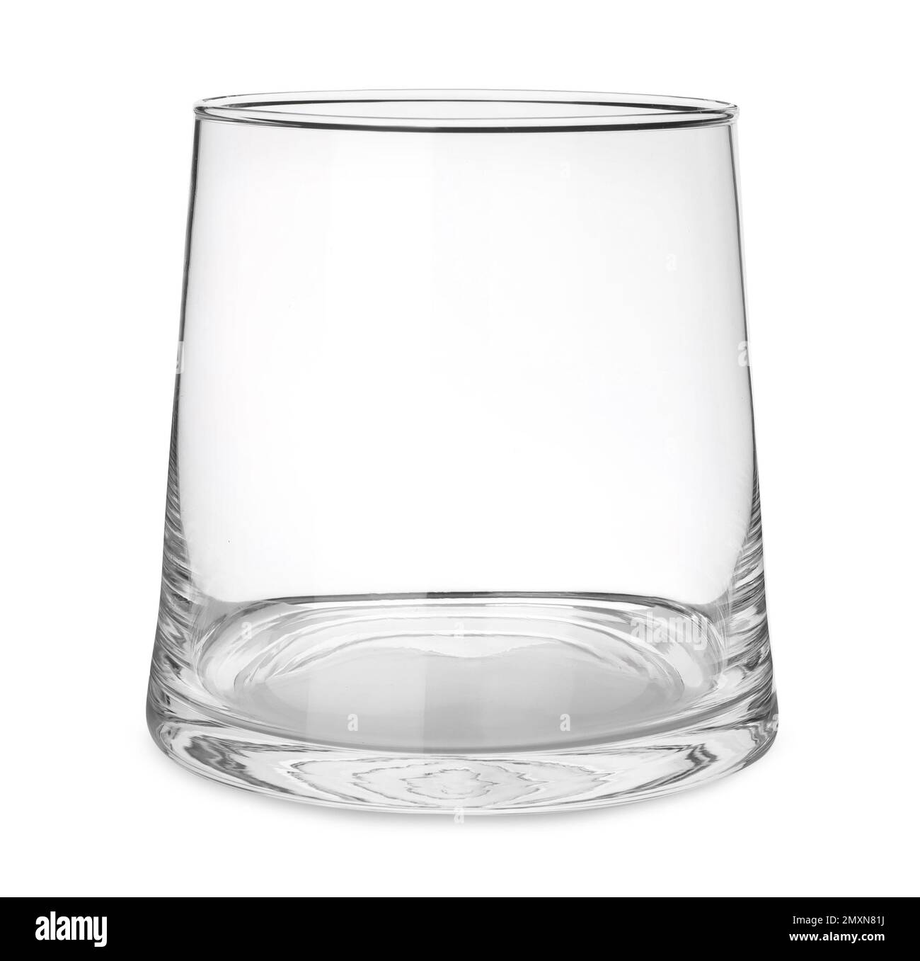 Stylish empty glass vase isolated on white Stock Photo - Alamy