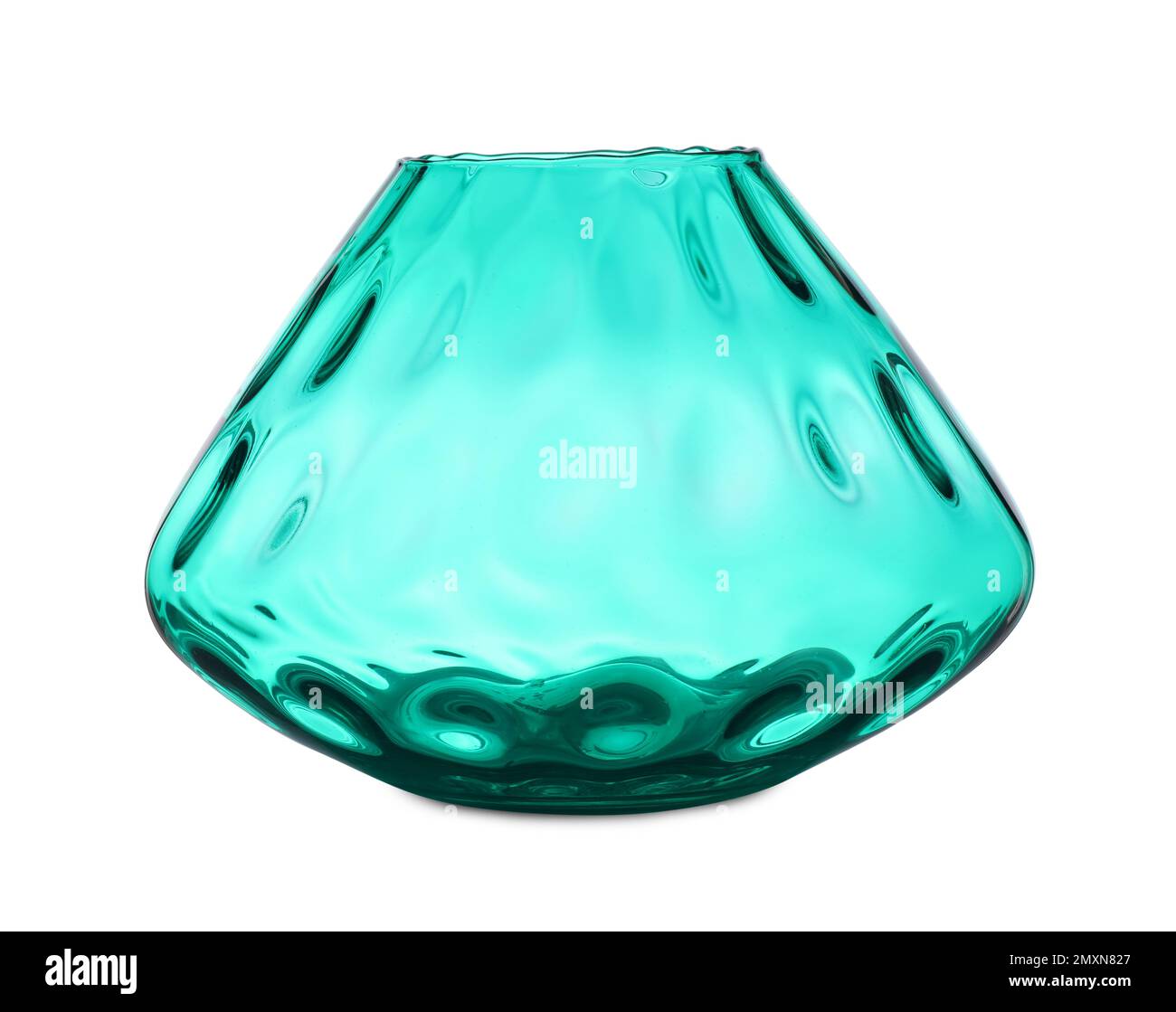 Stylish empty glass vase isolated on white Stock Photo - Alamy