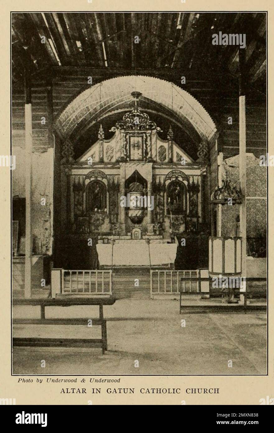 Altar in Gatun Catholic Church from the book Panama and the Canal in ...