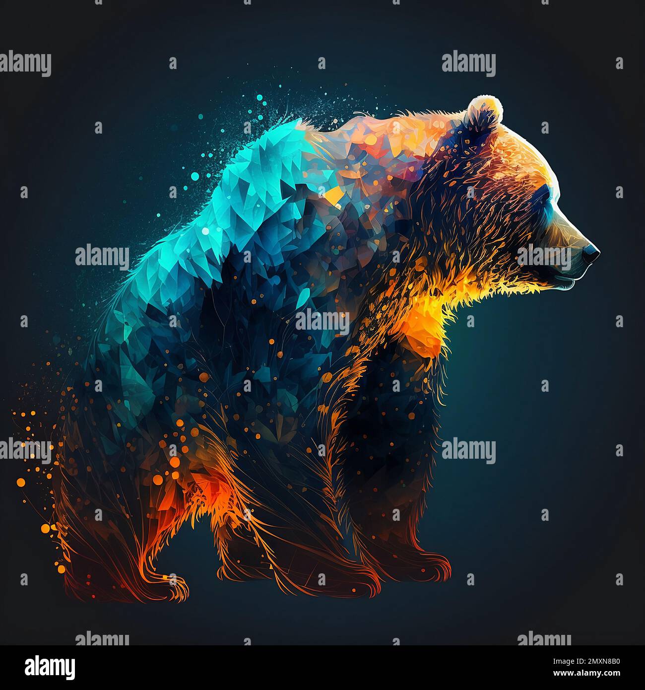 Colorful painting bears hi-res stock photography and images - Alamy
