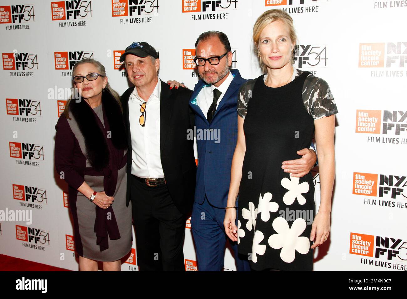 Actress Carrie Fisher, from left, Todd Fisher, directors Fisher Stevens ...