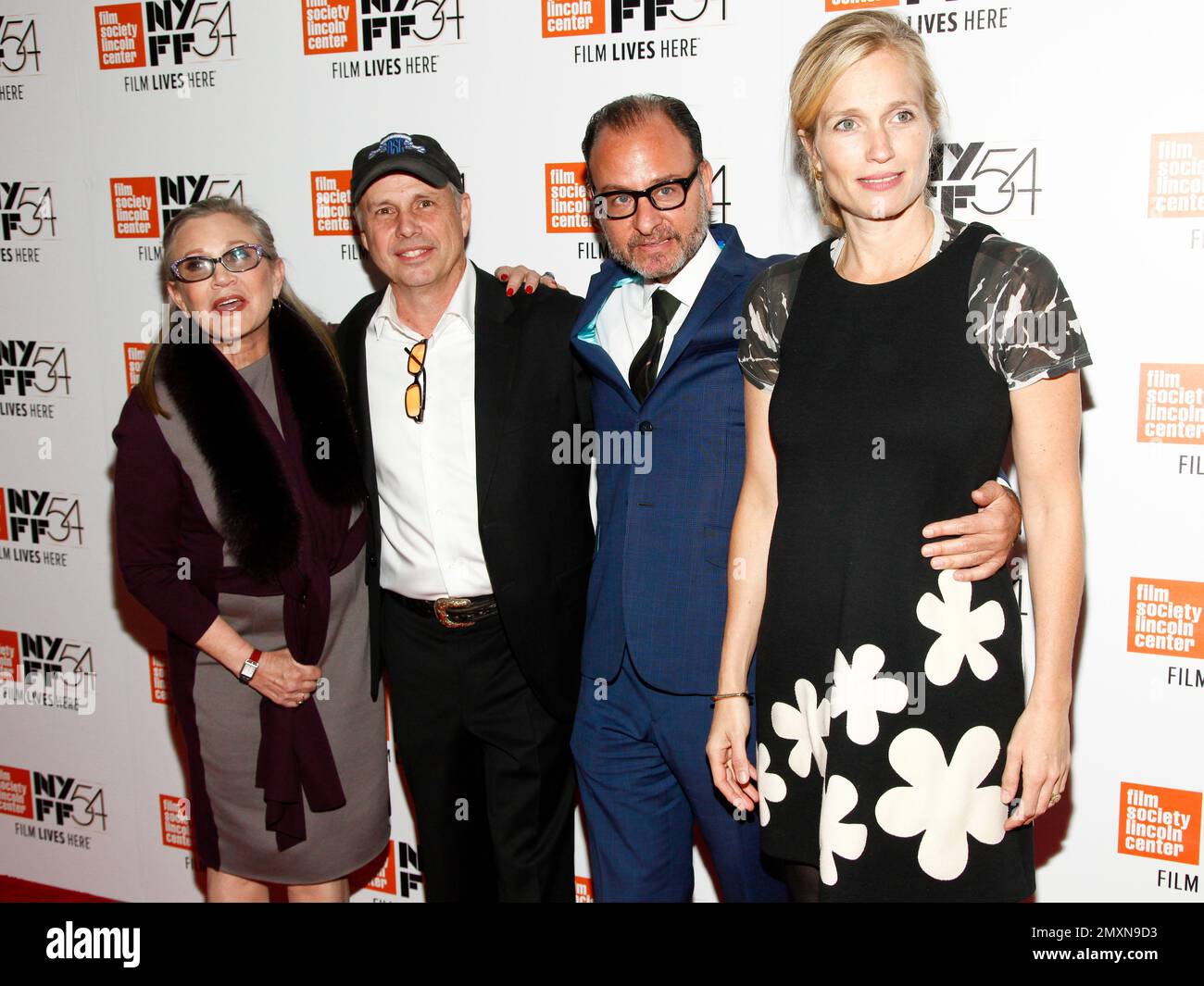 Actress Carrie Fisher, from left, Todd Fisher, directors Fisher Stevens ...