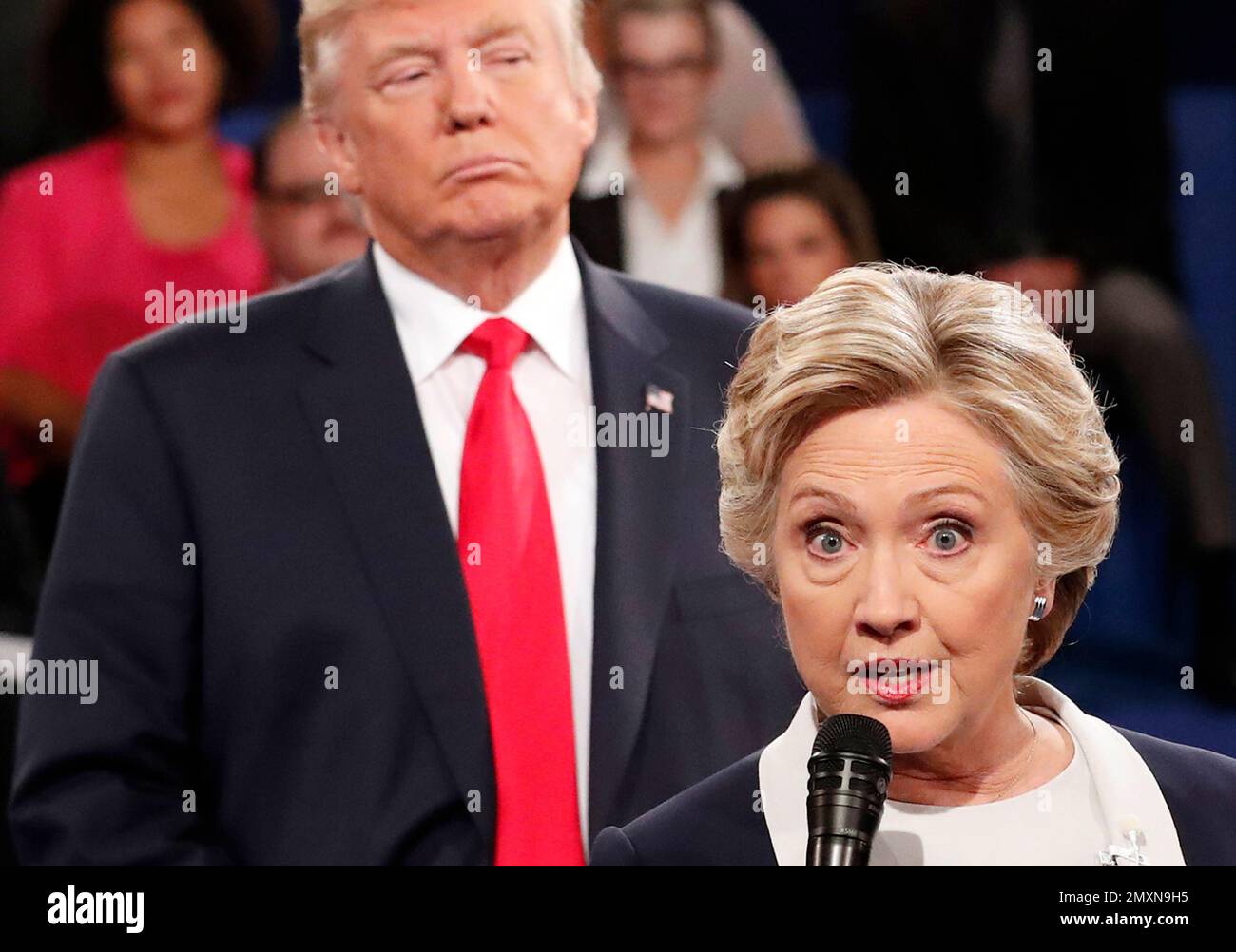 Democratic Presidential Nominee Hillary Clinton Right Speaks As