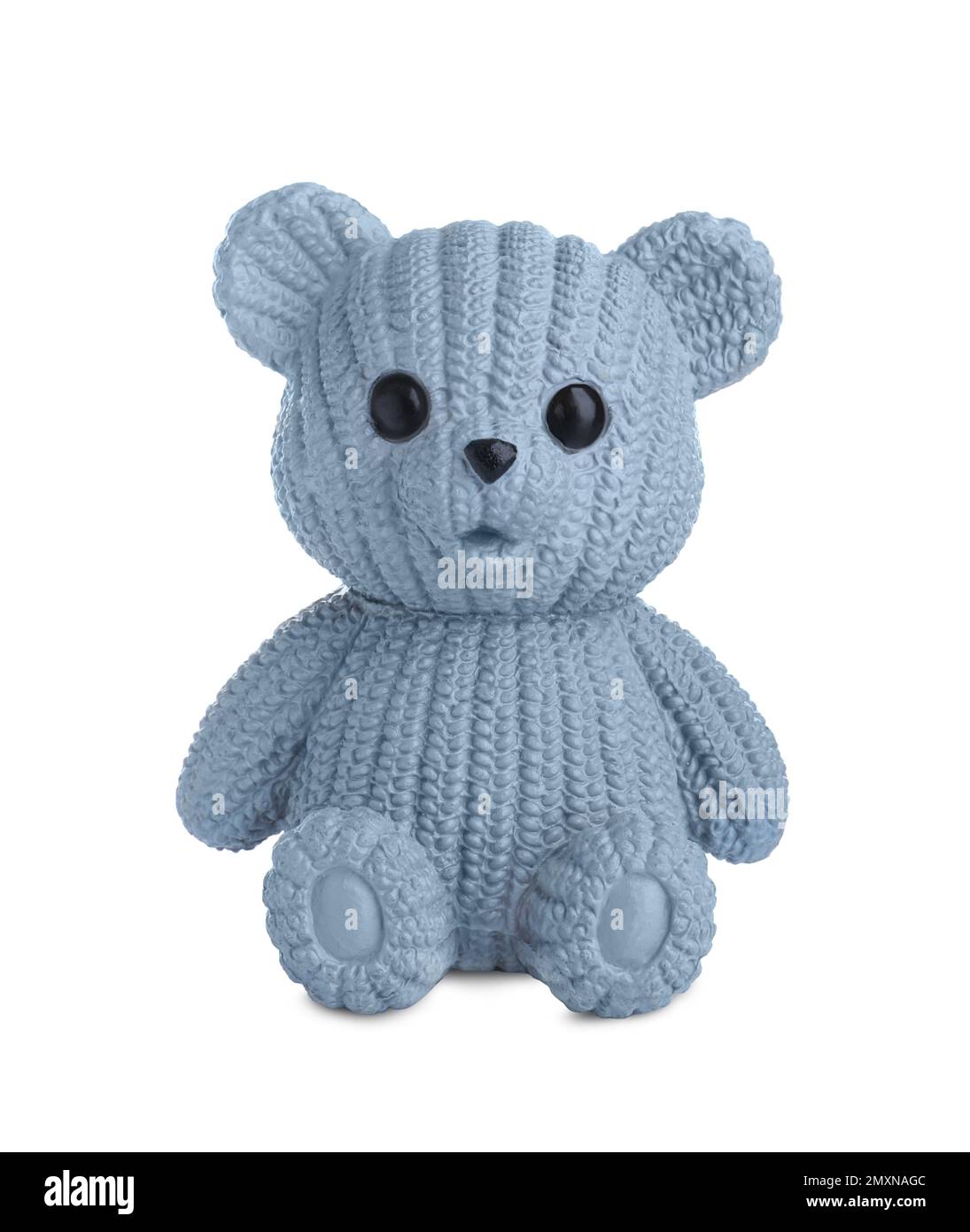 Adorable grey toy bear isolated on white Stock Photo - Alamy