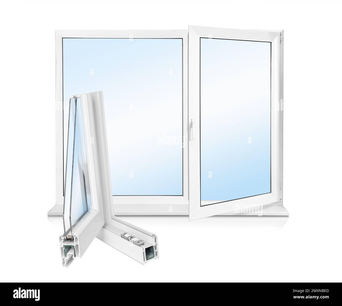 Window and sample of profile on white background Stock Photo - Alamy