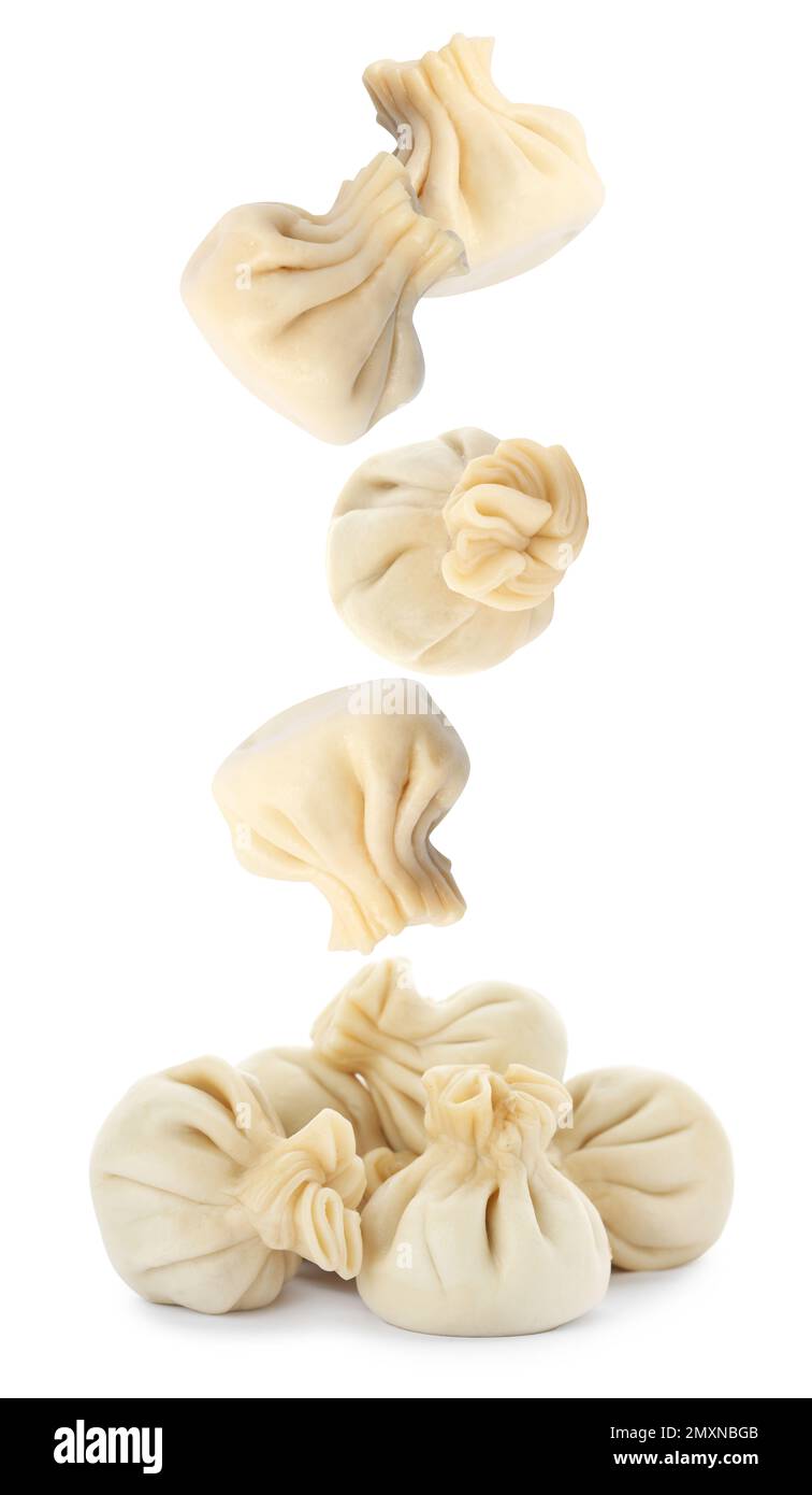 Fresh prepared georgian dumplings Cut Out Stock Images & Pictures - Alamy
