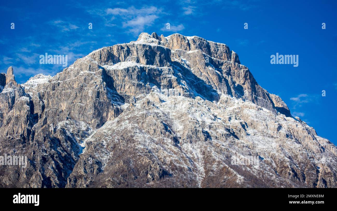the Pale di San Martino in spring a beautiful mountain range in the ...