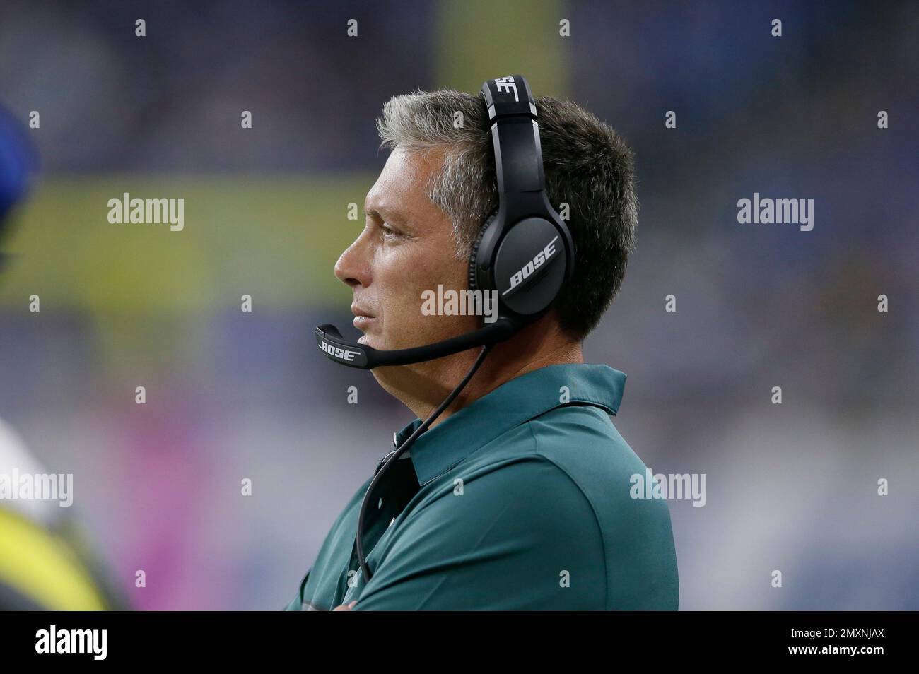 Philadelphia Eagles defensive coordinator Jim Schwartz watches from the ...