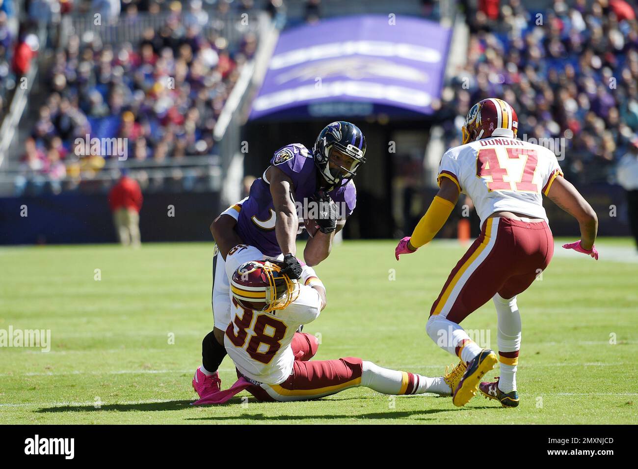 Baltimore Ravens' Kenneth Dixon in action against Washington Redskins ...