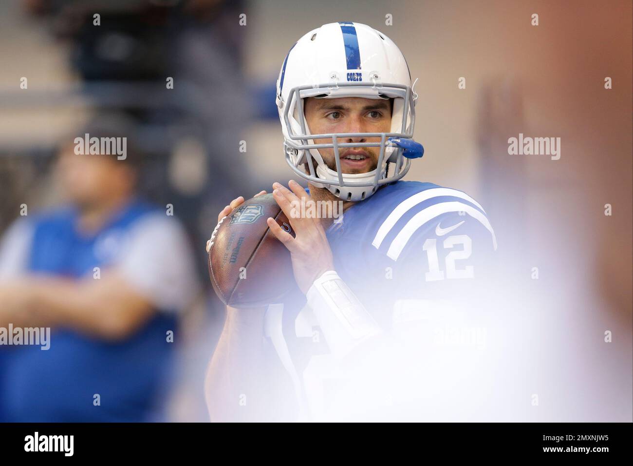 Indianapolis Colts quarterback Andrew Luck (12) before an NFL football ...