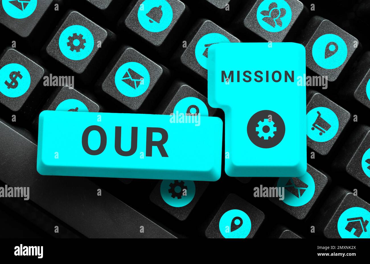 Hand writing sign Our Mission. Word Written on tasks or schedule we ...