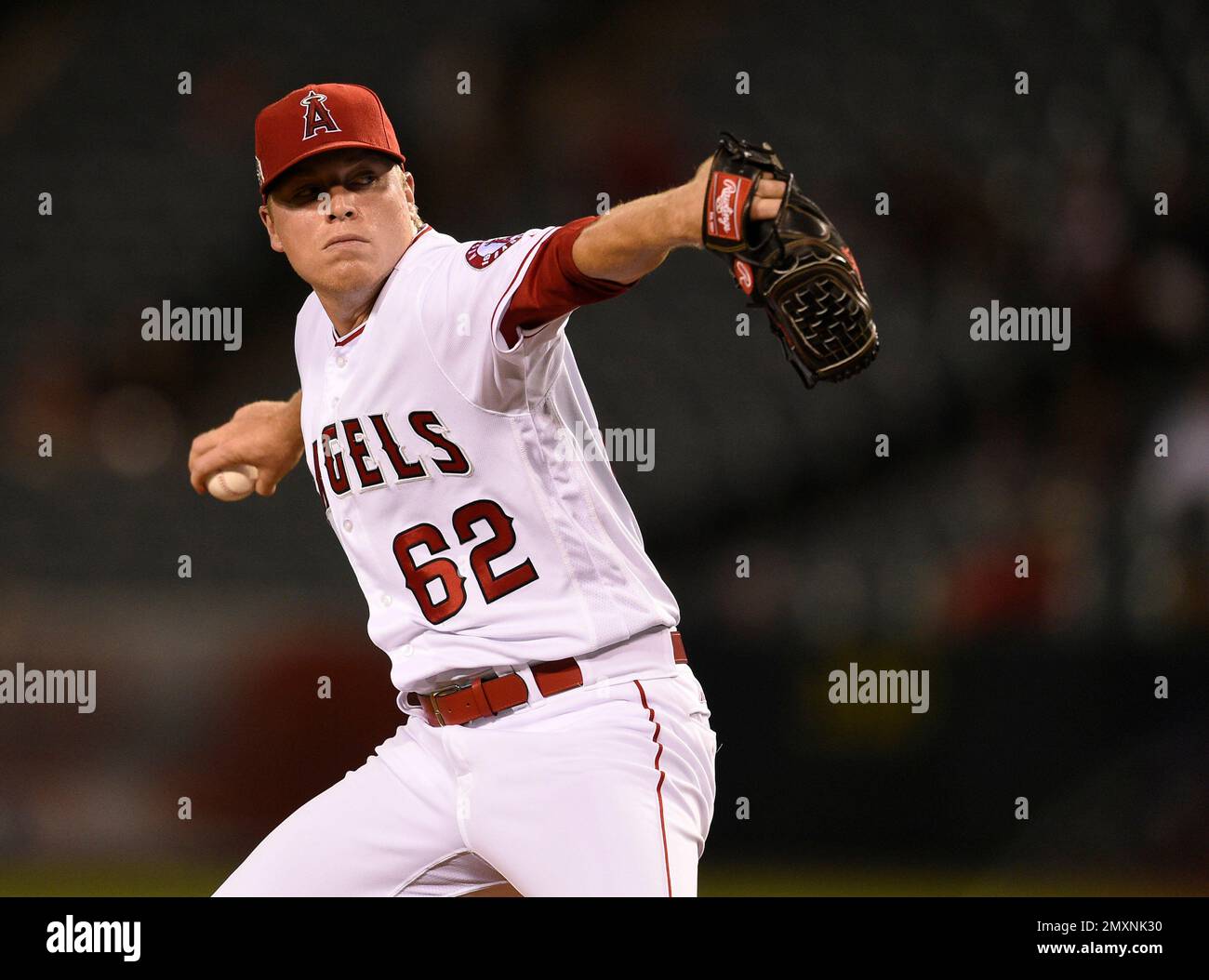 Los Angeles Angels pitcher Daniel Wright in action during the first ...