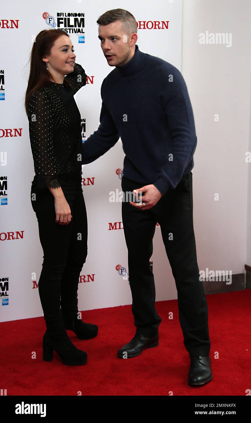 Actors Jessica Barden and Russell Tovey pose for photographers upon ...