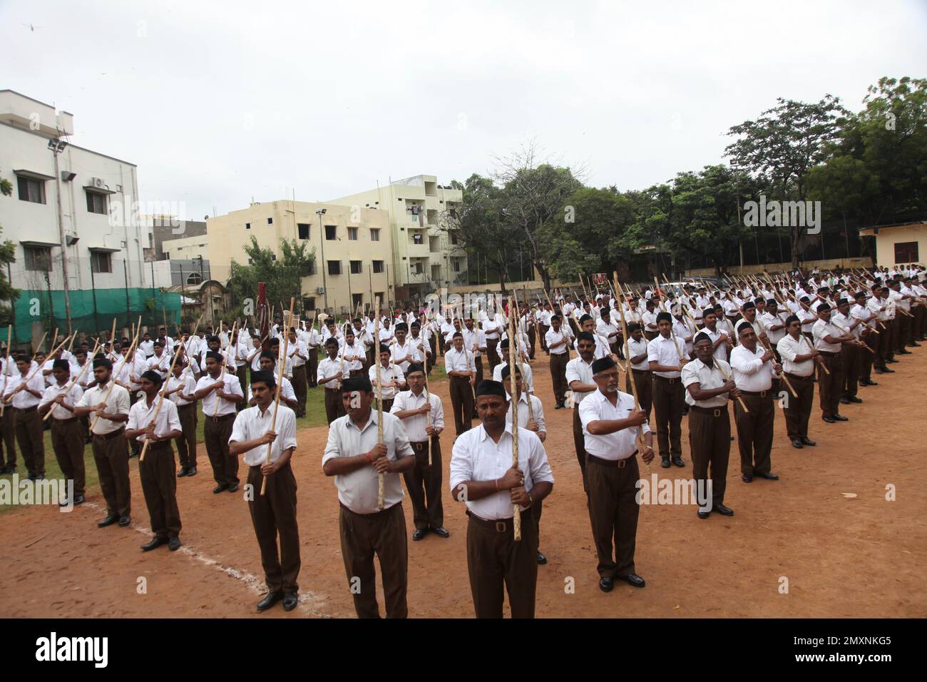 Members of Hindu nationalist Rashtriya Swayamsevak Sangh (RSS), or ...