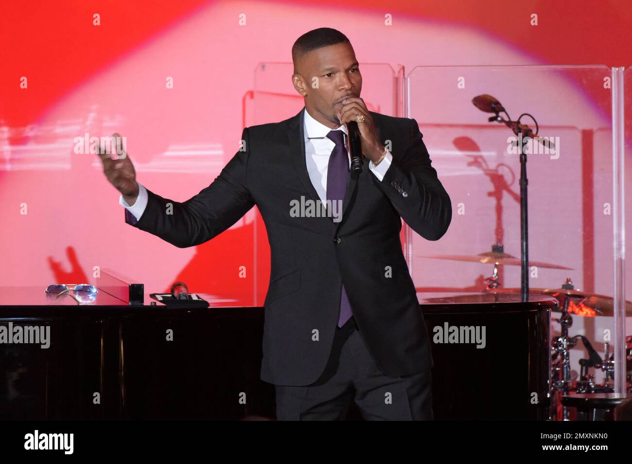 Jamie Foxx performs onstage at the 2016 Carousel Of Hope Ball held at ...
