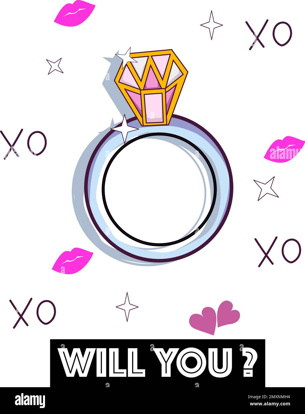 Will You Marry Me Stock Vector Images Alamy