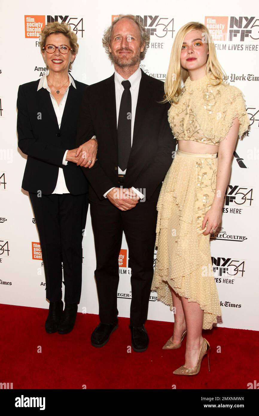 Annette Bening, from left, Mike Mills and Elle Fanning attend the world ...