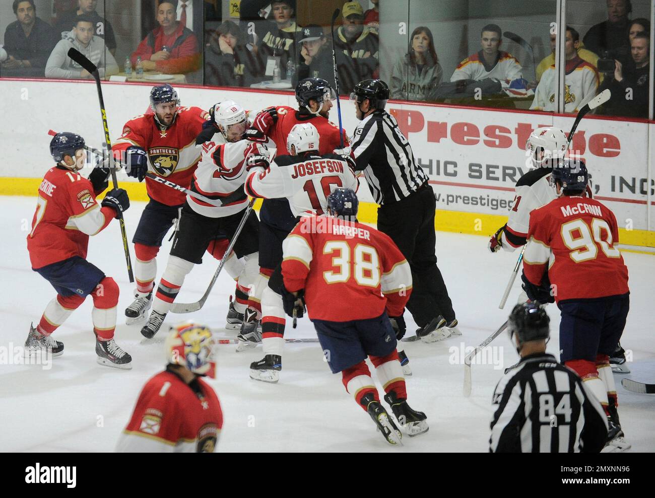 New Jersey Devils center Travis Zajac (19) and Florida Panthers ...