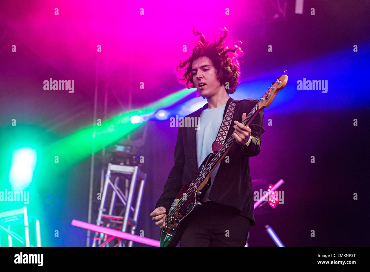Jordan Lawlor of M83 performs at Austin City Limits Music Festival at ...
